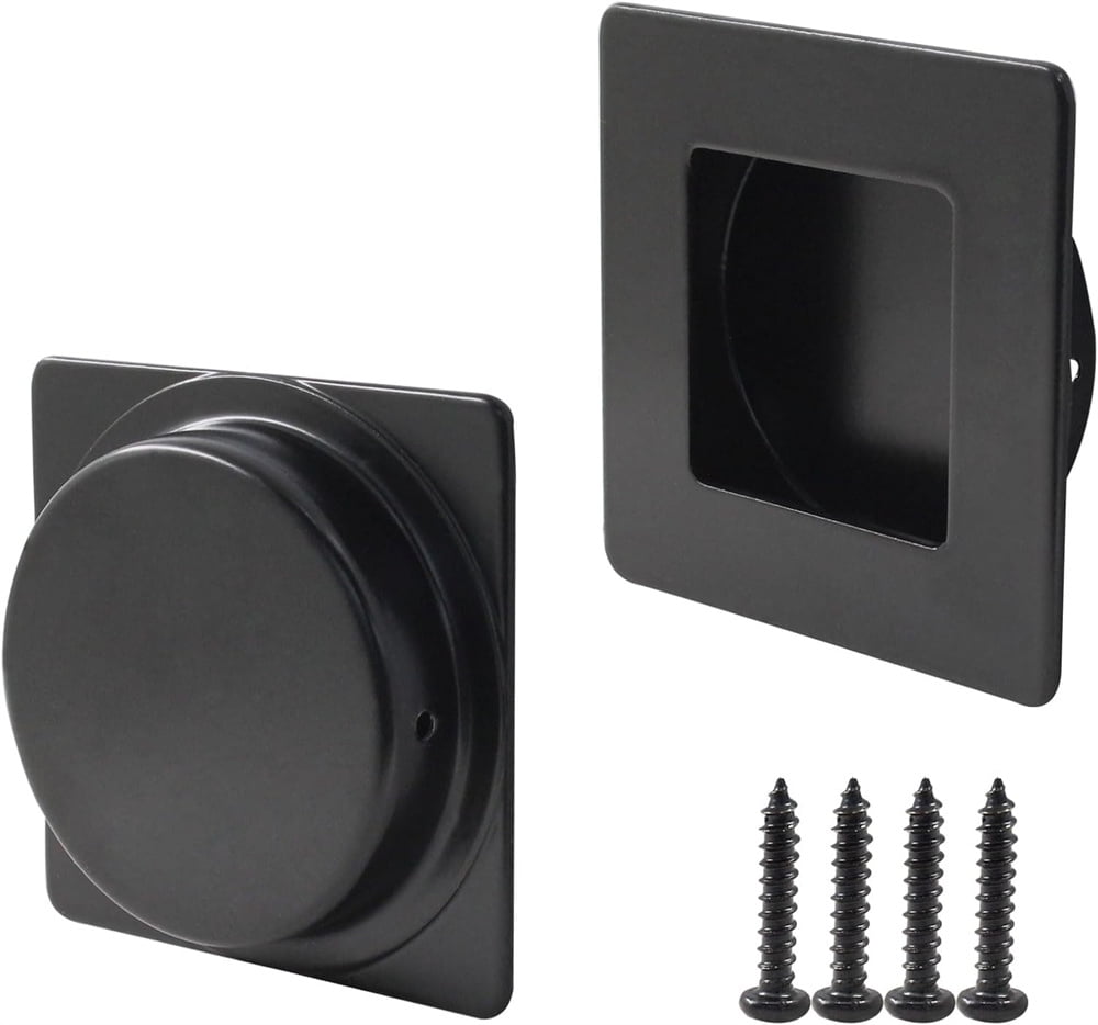Duslogis 2 Pack 2.76 x 2.76 Inch Recessed Flush Pulls, Stainless Steel ...