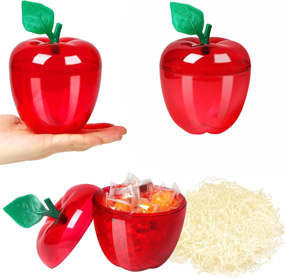 Duslogis 2 Pack Large Clear Apple Container, Plastic Apple Containers ...