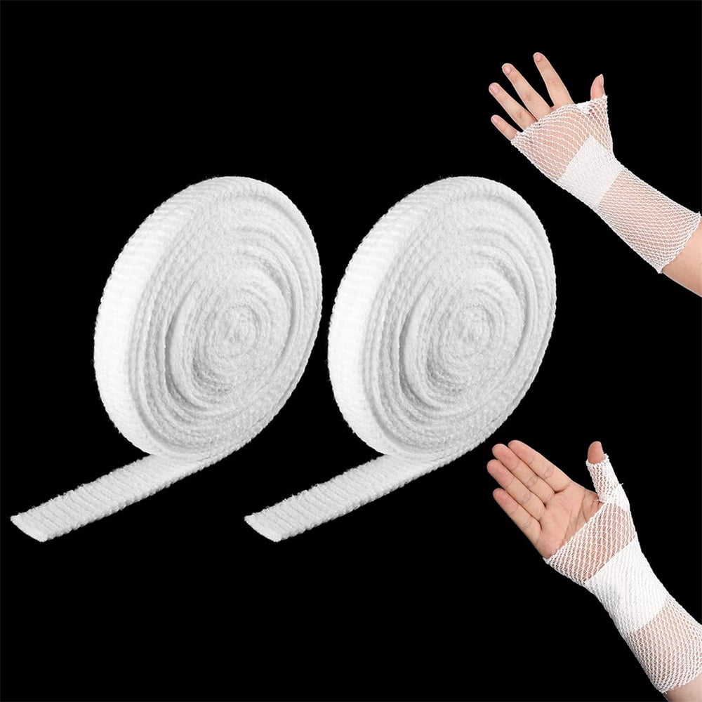 Duslogis 2 Rolls Tubular Bandage Elastic Net Wound Dressing Stretch ...