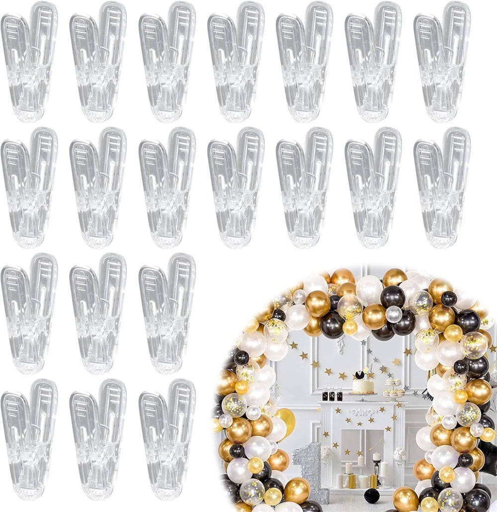 Duslogis 20 Pack Balloon Arch Clips Plastic Spring Clamps 2.4 Inch ...