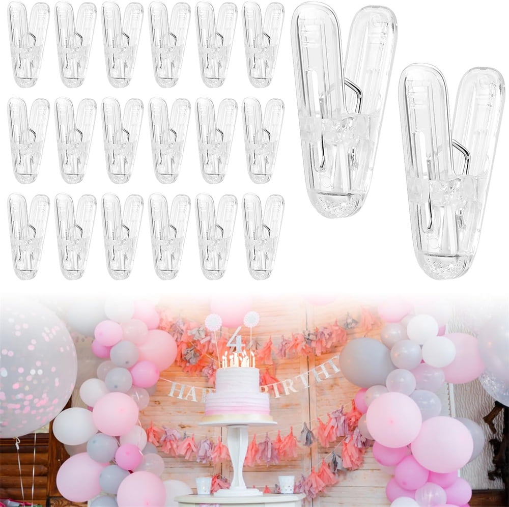 Duslogis 20 Pack Balloon Arch Clips Plastic Spring Clamps 2.4 Inch ...