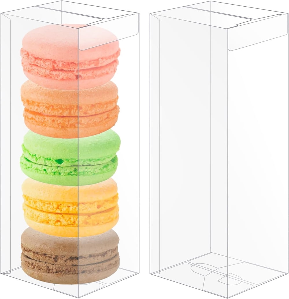 Duslogis 20 Pack Clear Favor Boxes, Plastic Favor Boxes, 2 x 2 x 6 inch ...