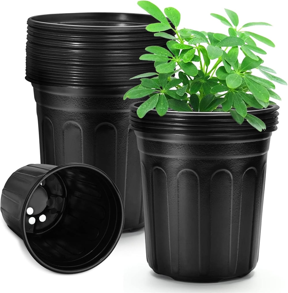 Duslogis 20 Pcs 1 Gallon Flexible Plant Nursery Pots,Thickened Soft ...