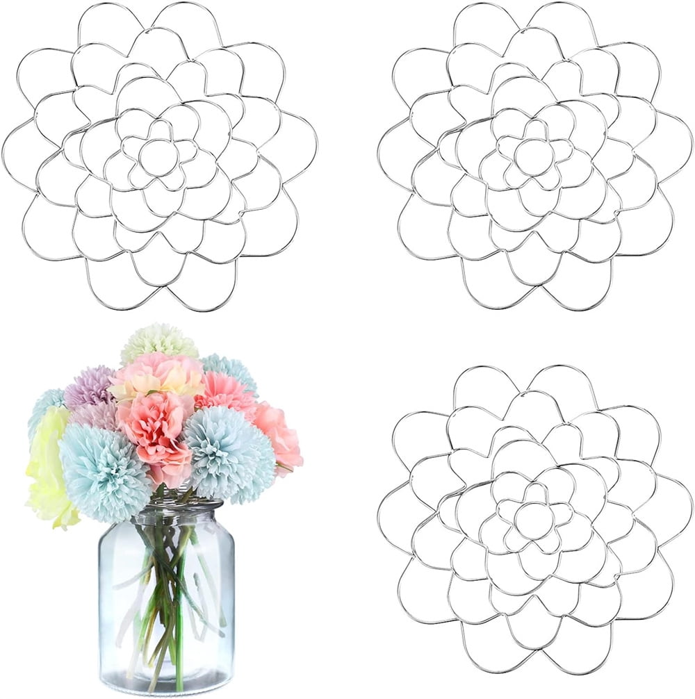 Duslogis 3 Pack Flower Arranger Grid for Vase, 5" Stainless Steel ...