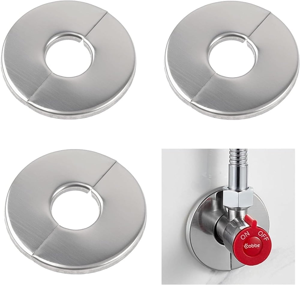 Artrylin 3 Pcs Escutcheon Plate Plumbing Cover Plates Wall Split Flange ...