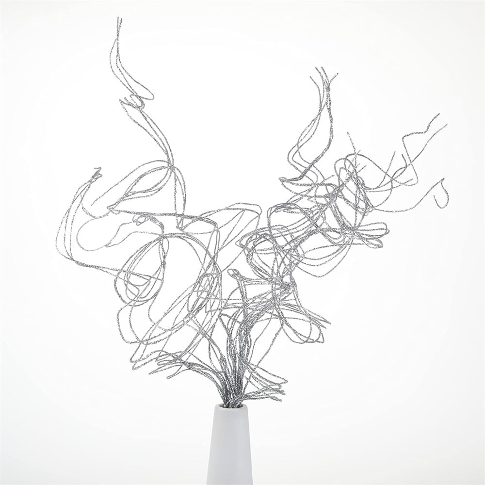 Duslogis 30 Pcs Christmas Glitter Curly Ting Ting Branches Multicolor ...