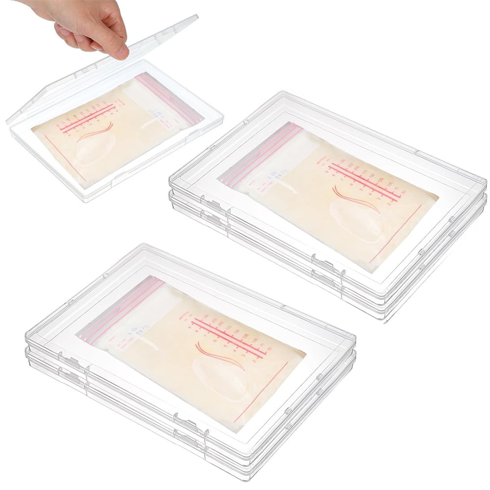 Duslogis 4 Pack Freeze Breast Milk Storage Bags Flat Organizer, Space ...