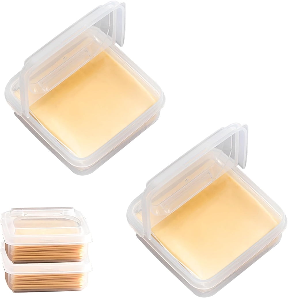 Duslogis 4 Pack-Plastic Sliced Cheese Storage Containers with lids ...