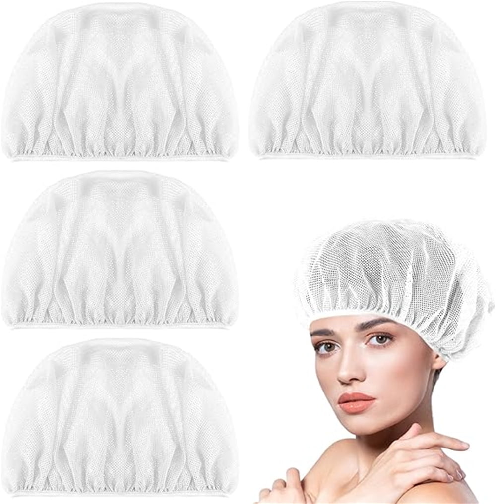 Duslogis 4 Pack Static-Free Mesh Caps for Women Night Sleep, Elastic ...