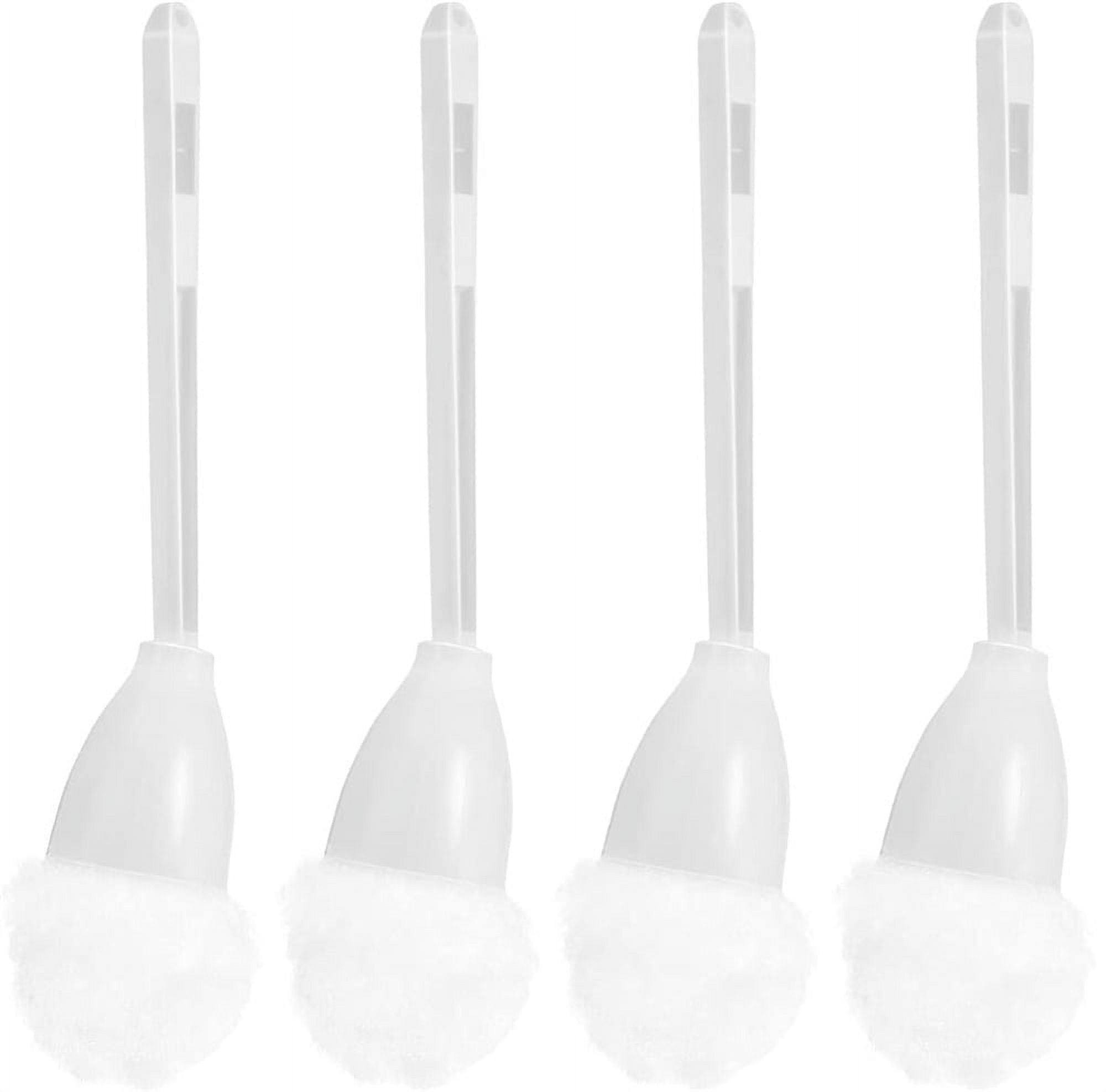 Artrylin 4 Pcs Toilet Bowl Mop Toilet Bowl Brush White Soft Swab Toilet ...