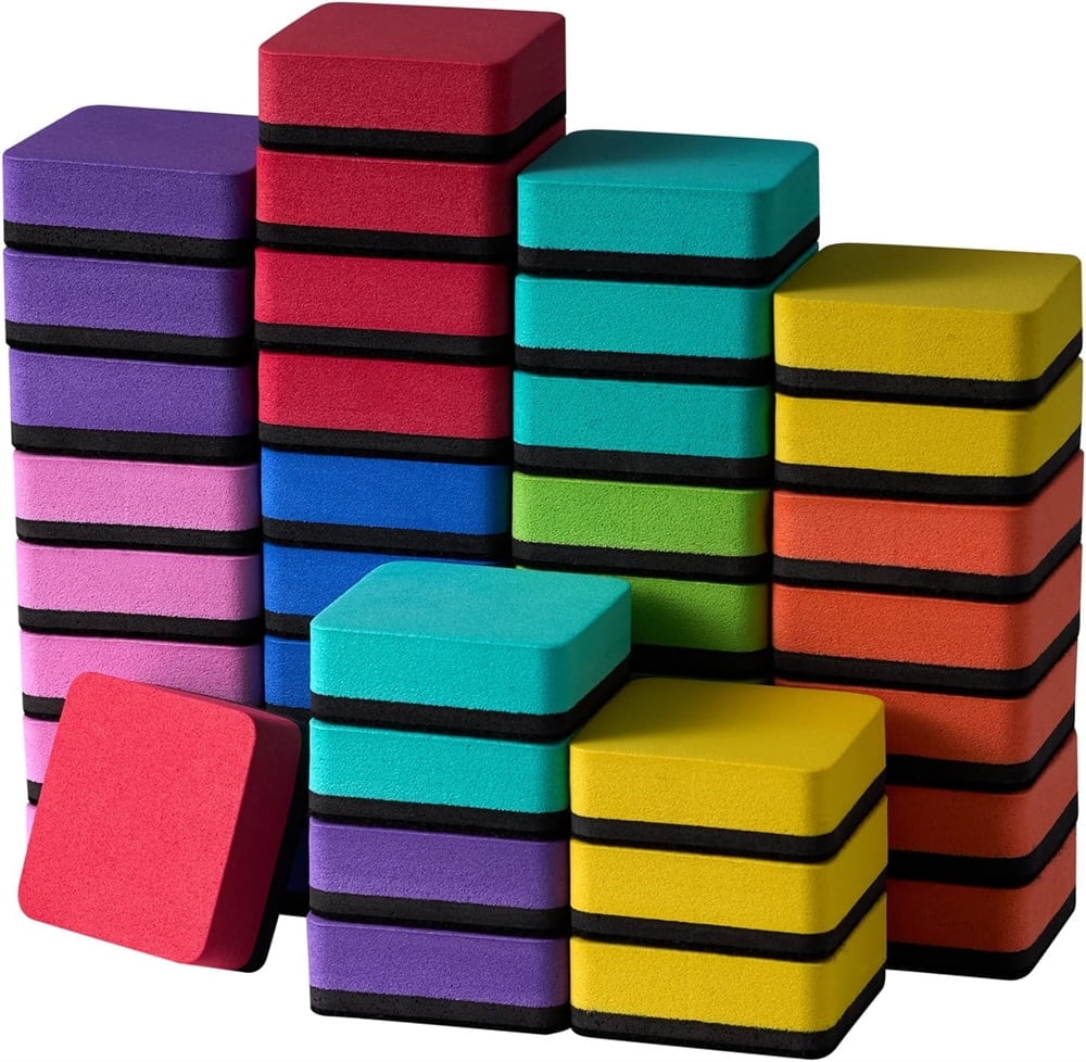 Artrylin 40 Pack Dry Erase Erasers, Magnetic Whiteboard Dry Erasers ...
