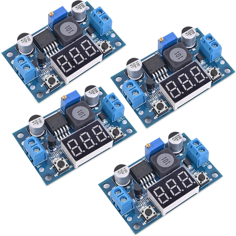 Duslogis 4pcs LM2596 Adjustable DC-DC Step Down Buck Power Convert ...