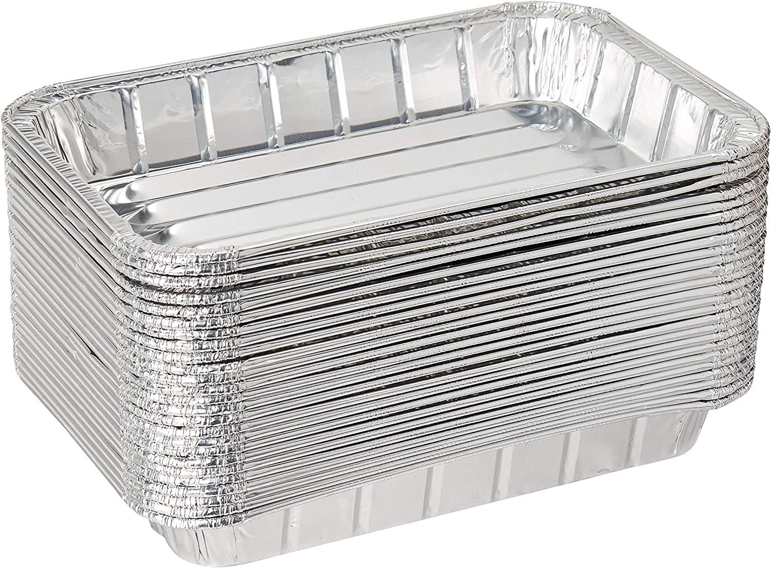 Duslogis 50 Pack Disposable Aluminum Foil Pans Covers Recyclable Tin ...