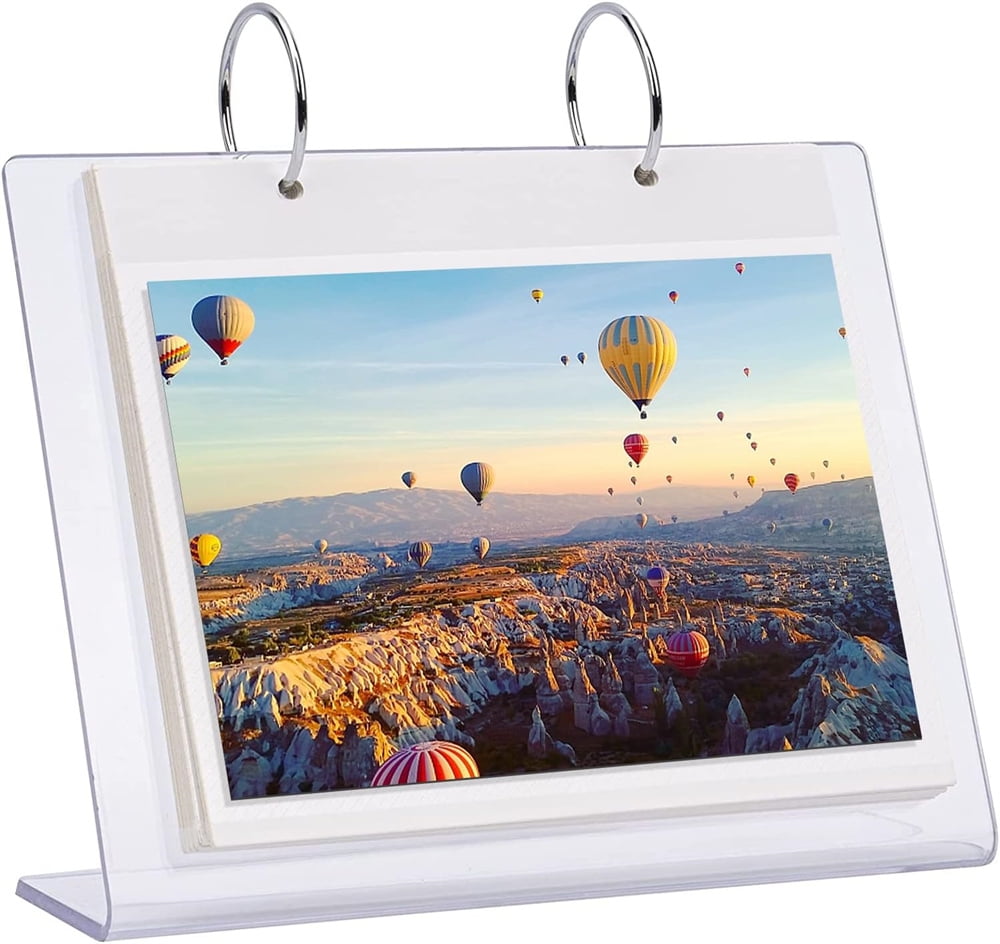 Duslogis 5inch Desktop Acrylic Photo Album Clear Flip Frame Scrapbook ...