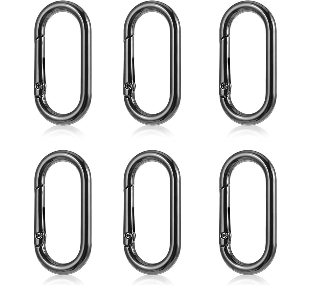 Duslogis 6 Pcs Carabiner Clips Locking Carabiners Aluminum Heavy Duty ...