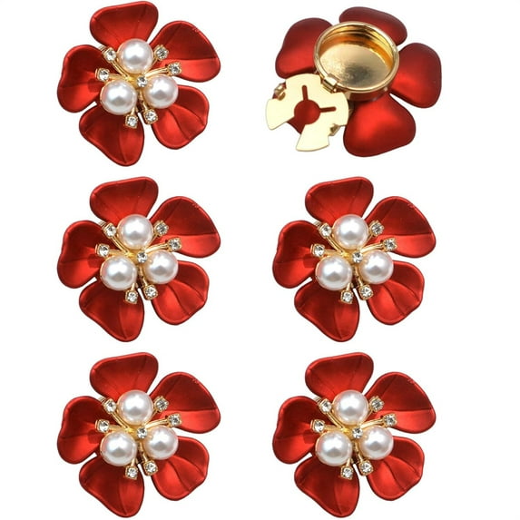 Duslogis 6 Pcs Crystal Pearl Button Covers Decorative Rhinestone ...