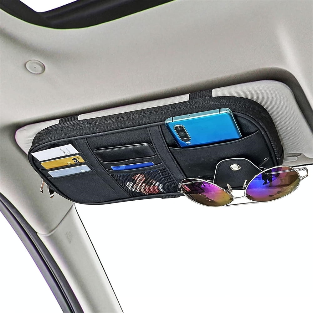 Duslogis Car Sun Visor Organizer Auto Interior Accessories Visor Pocket ...