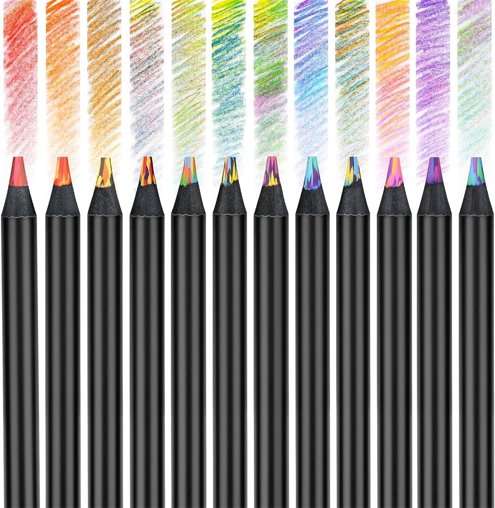 Duslogis Colored Pencils for Adult Coloring, 12 Colors Magic Jumbo ...