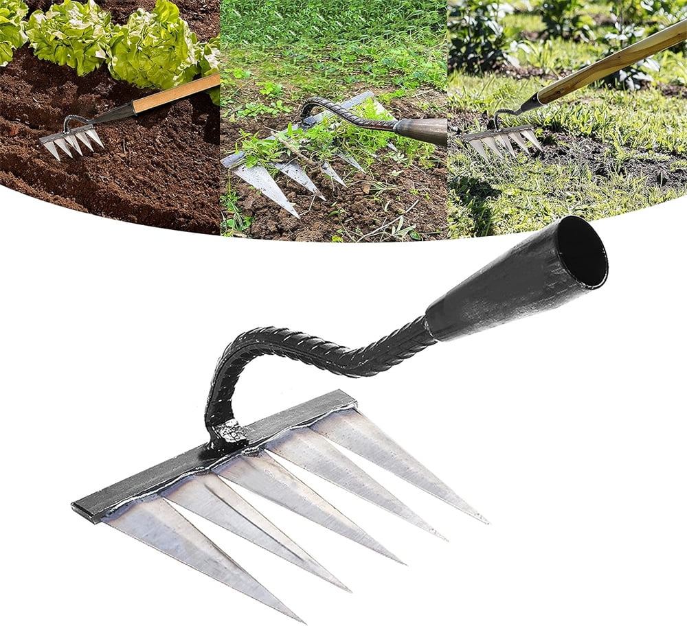 Duslogis Iron Rake for Gardening and Weeding, Ironrake The Heavy Duty ...