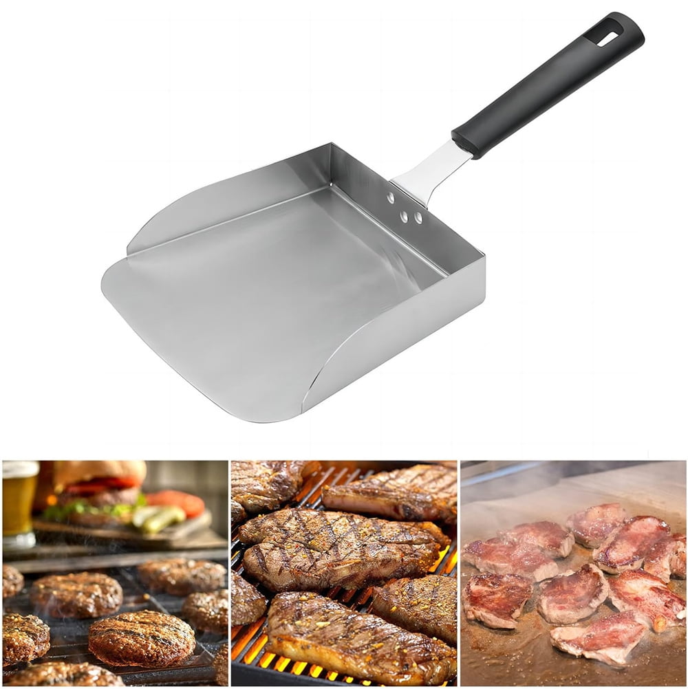 Duslogis Large Heavy Duty Smash Burger Spatula, Stainless Steel Griddle ...