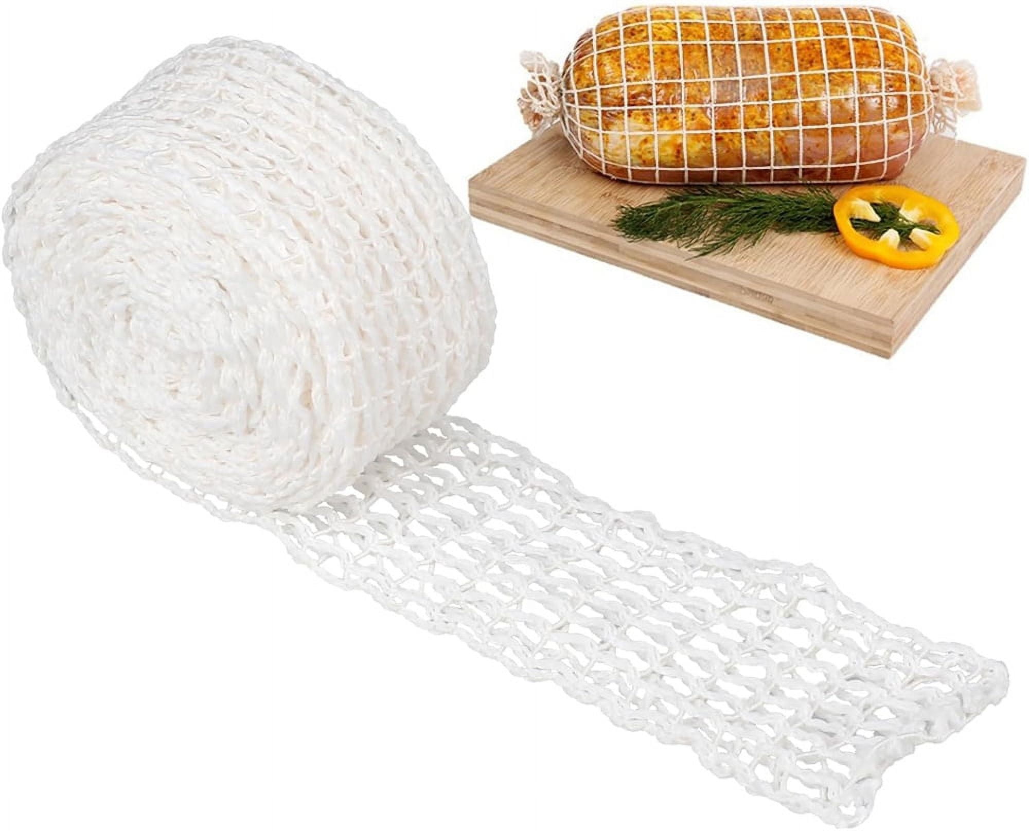 Duslogis Meat Netting Roll Size 16, 16.4 Ft Elastic Cotton Sausage ...