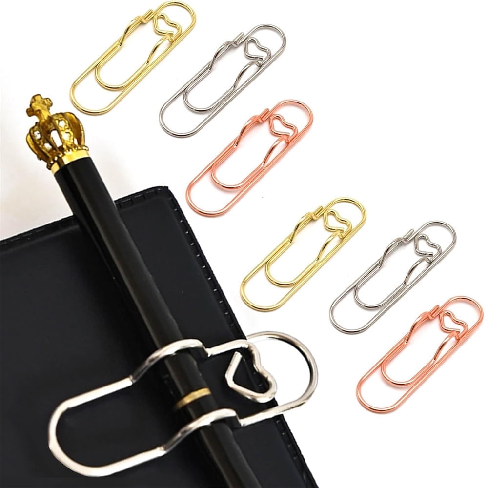 Duslogis Metal Pen Clips and Holders 6 Pack Colorful for Notebooks and ...