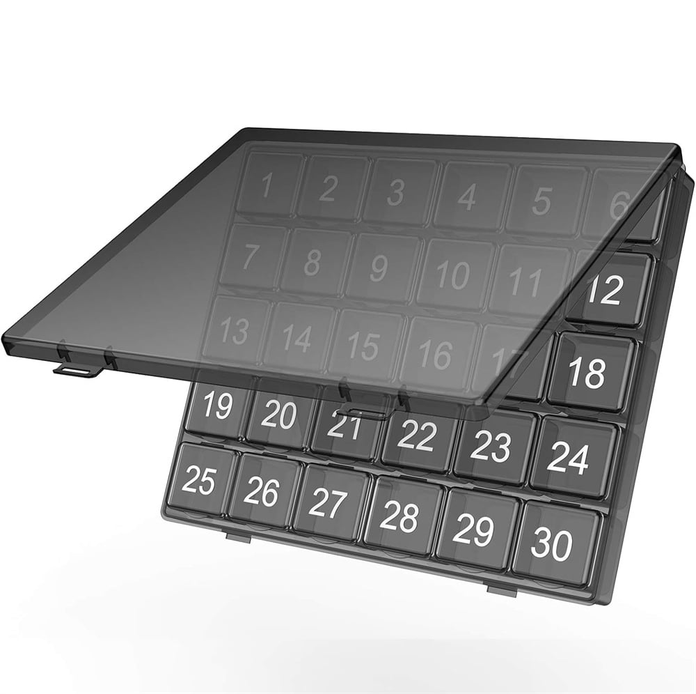 Duslogis Monthly Pill Organizer 30 Day Pill Organizer Box 4 Weeks ...