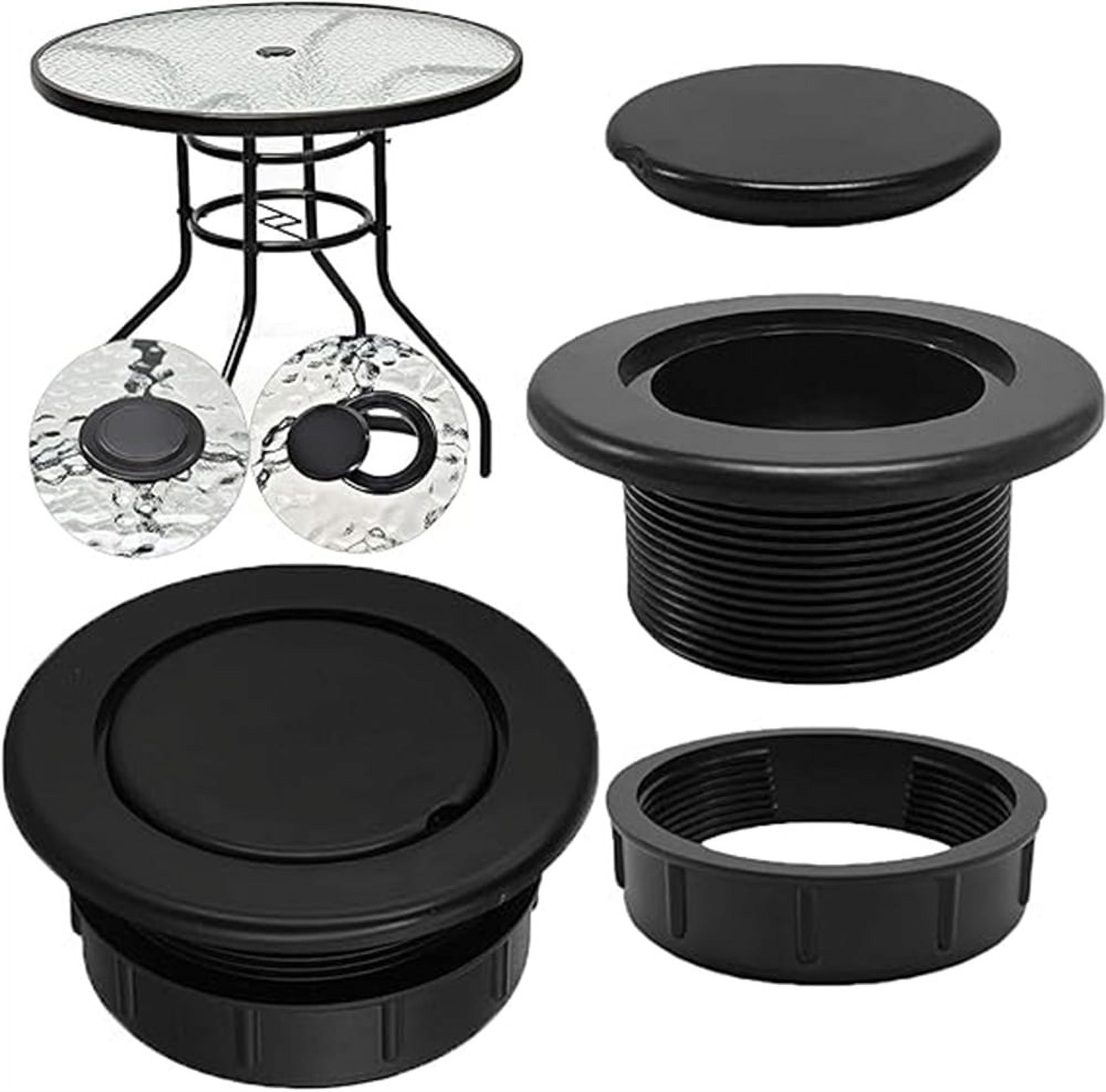 Duslogis Patio Table Umbrella Hole Ring Plug Cap Set for Outdoor ...