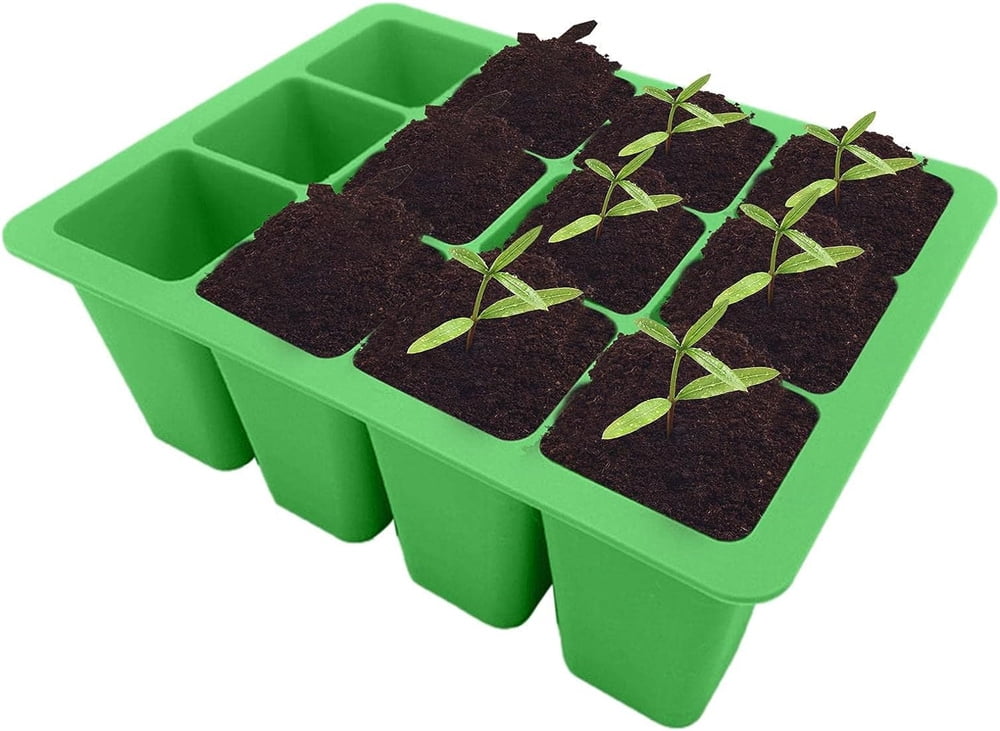 Duslogis Seed Starter Tray, Garden Seedling Tray, Seed Starter Tray, 12 ...