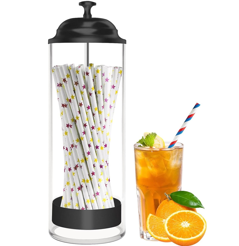 Duslogis Straw Holder for Standard Size Drinking Straws, Acrylic ...