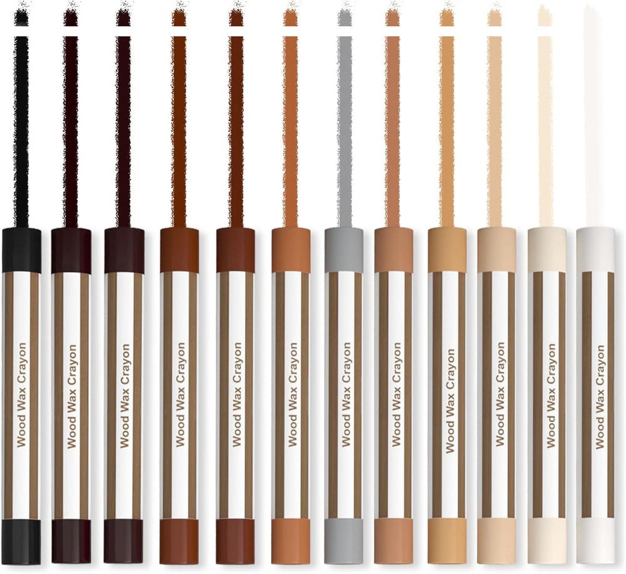 Duslogis Wood Filler Sticks,12colors Wood Wax Crayons for Repairing ...