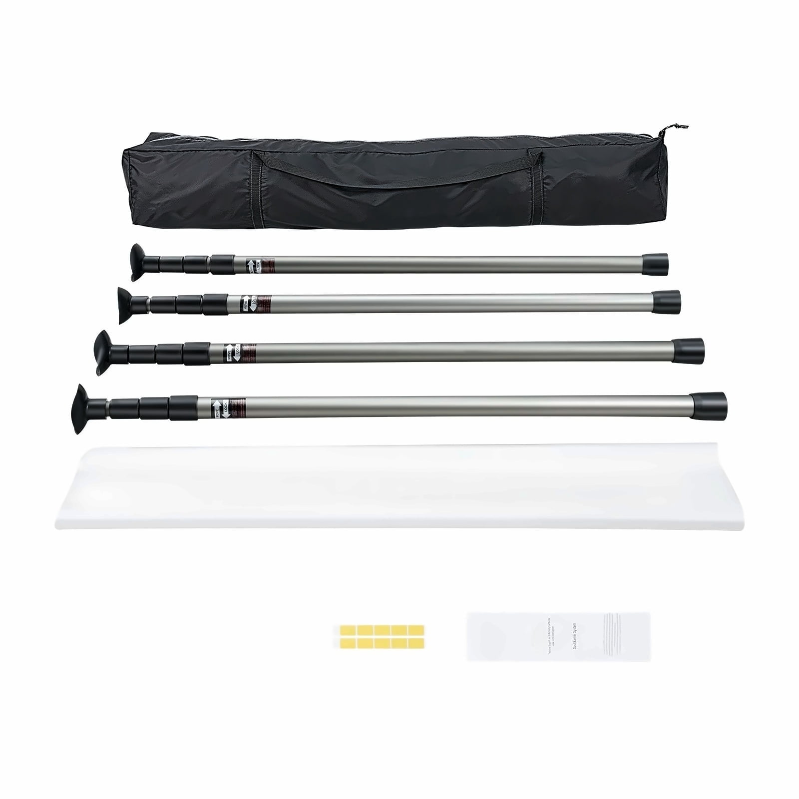 Dust Barrier Poles Kit - 10ft Adjustable Poles, 32.8x13.12ft Film, 4 ...