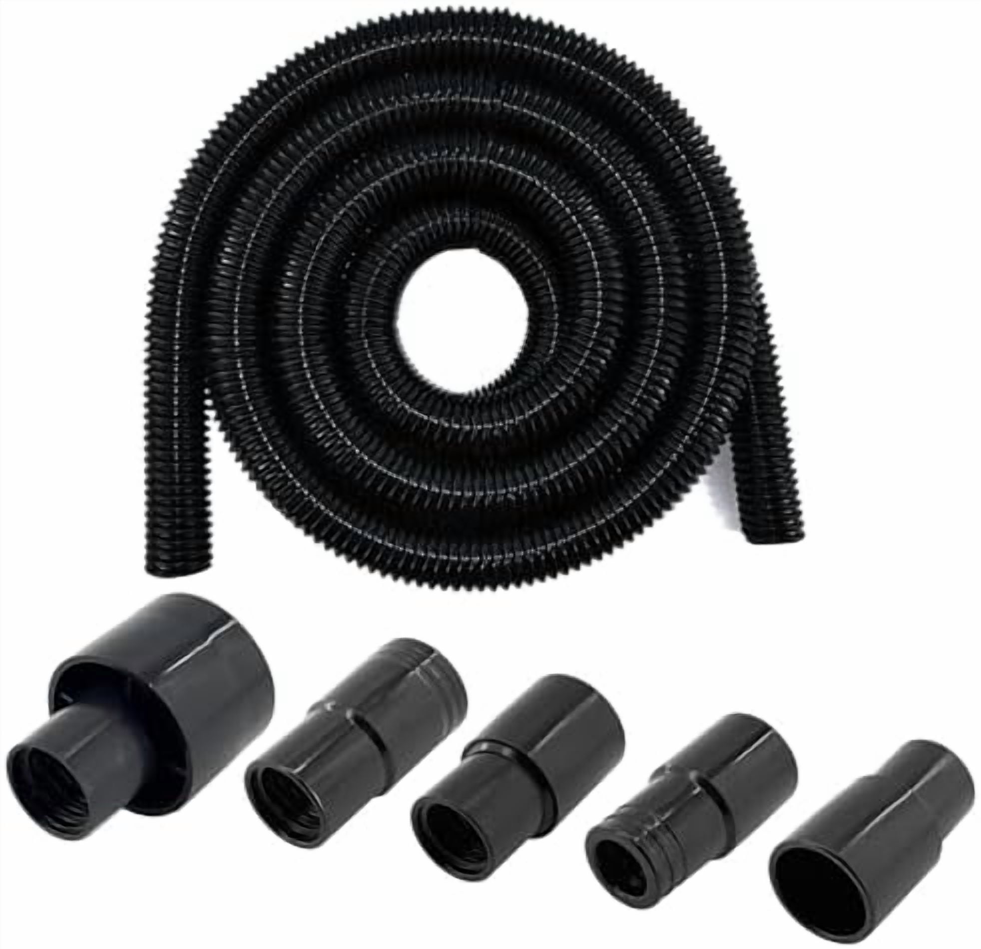 Dust Collection Vacuum Hose Kit (12 Foot) - With 5 Vac Fittings. For ...