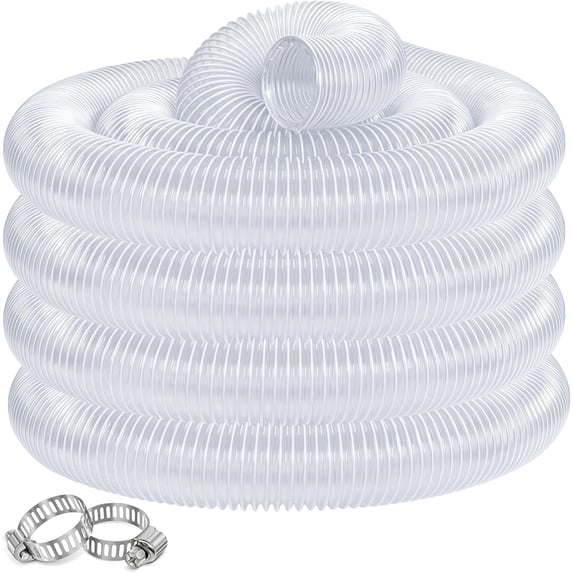 Dust Collection hose 1-1/2 in × 10 ft Clear Flexible PVC Fume Hose with ...