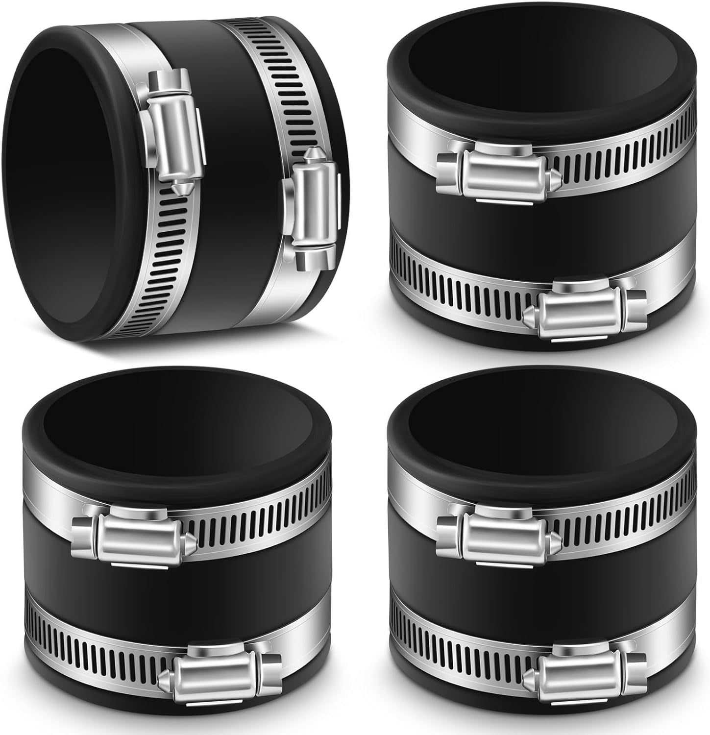 Dust Control Flex Cuffs with Stainless Steel Hose Clamps, Flexible PVC ...