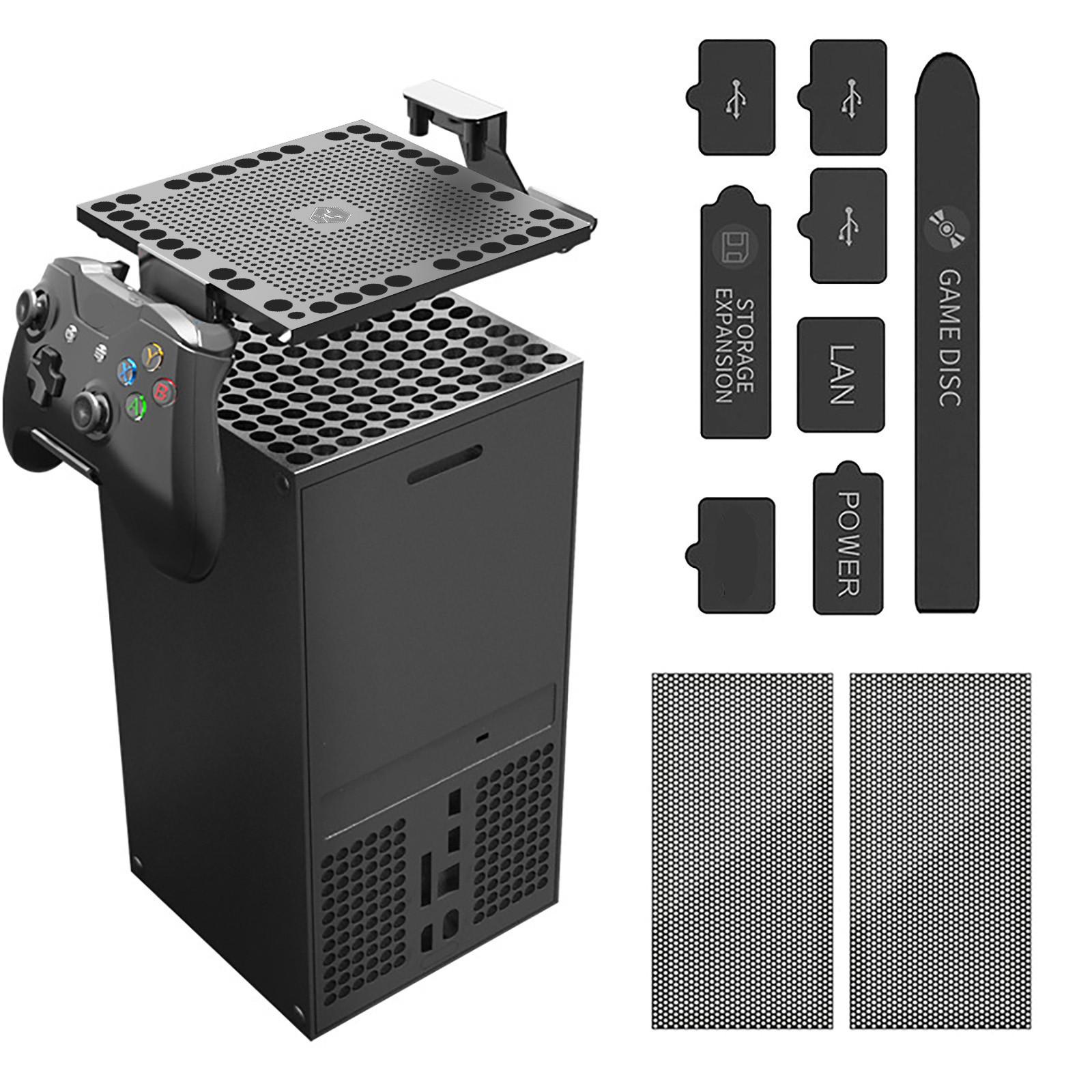 Dust- Cover Set Suitable For - Series X Console, With 2 Controller ...