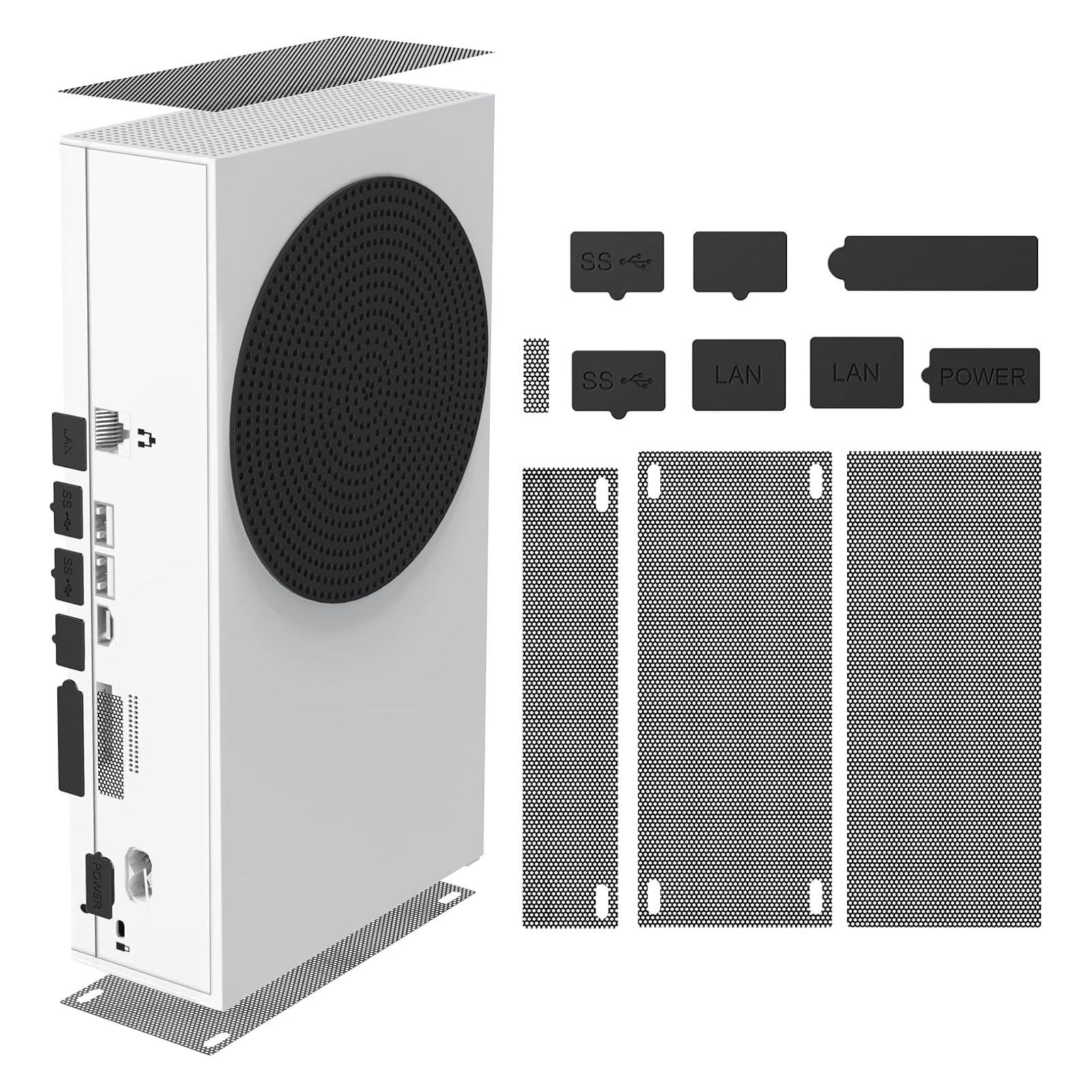 Dust Filter Set for Xbox Series S 8 Silicone Dust Plugs 4 PVC Dust ...