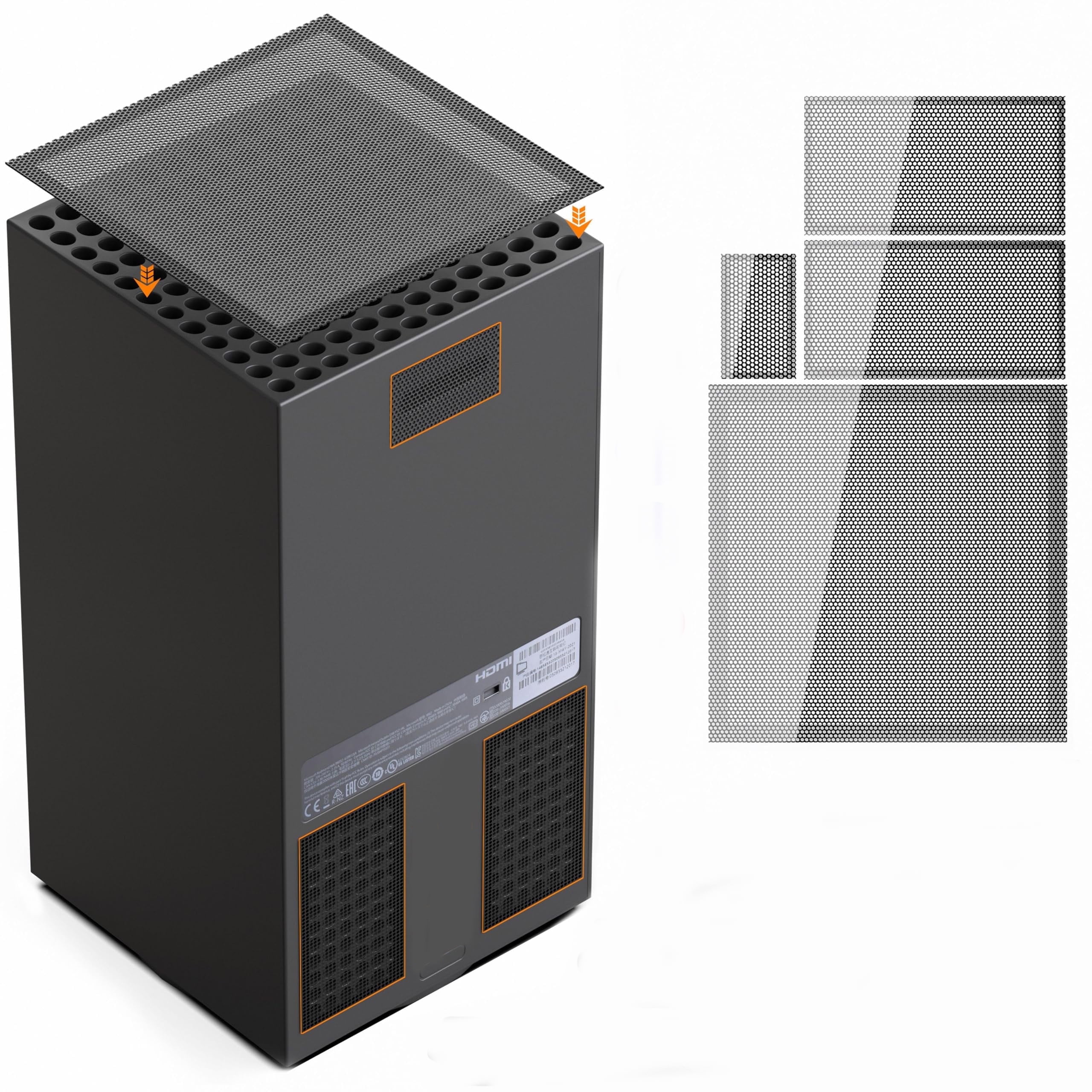 Dust Filter for Xbox Series X Console- 4 PVC Meshs Set, Anti-Dust Vent ...