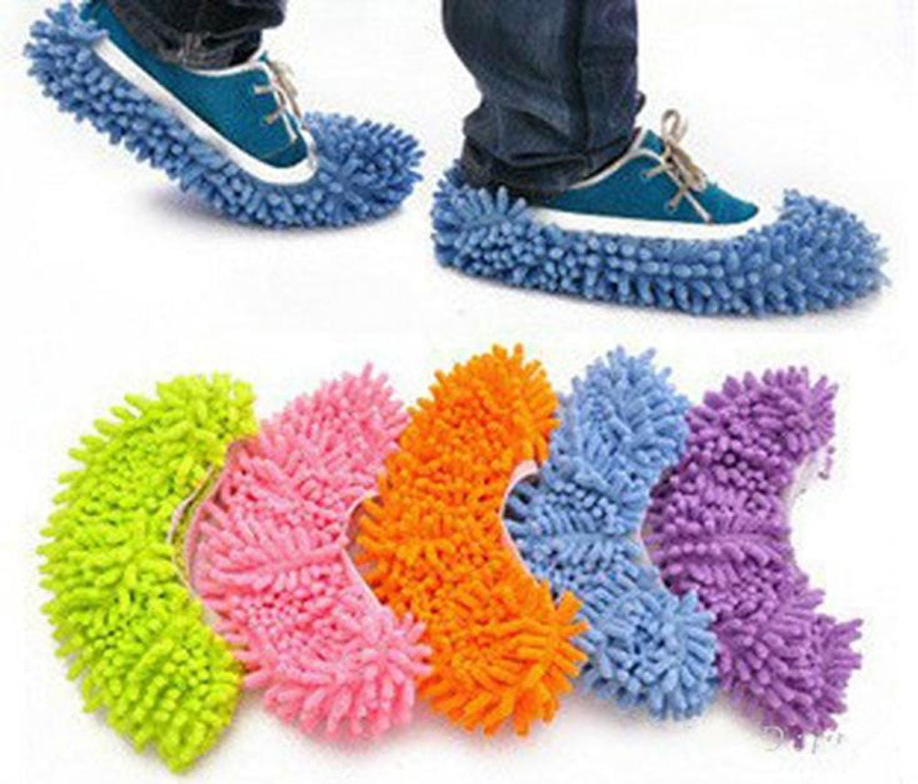 Dust Mop Head 2 Pack Microfiber Mop Re-usable Fuzzy Slipper Mop FREE ...