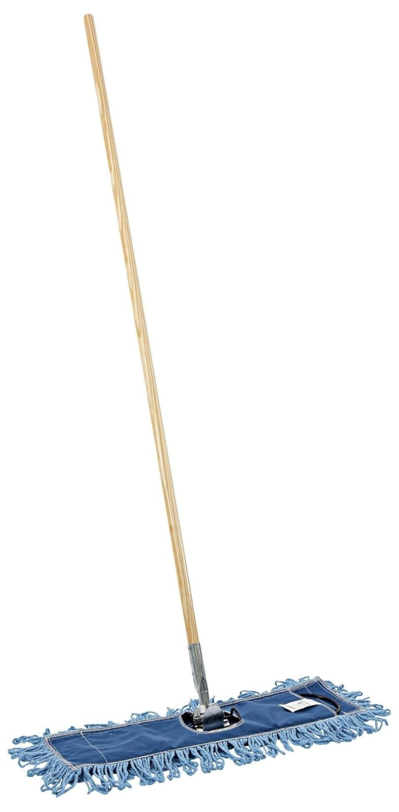 Dust Mop Kit 24 x 5 Inch - Looped-End Floor Mop with 60-Inch Metal/Wood ...