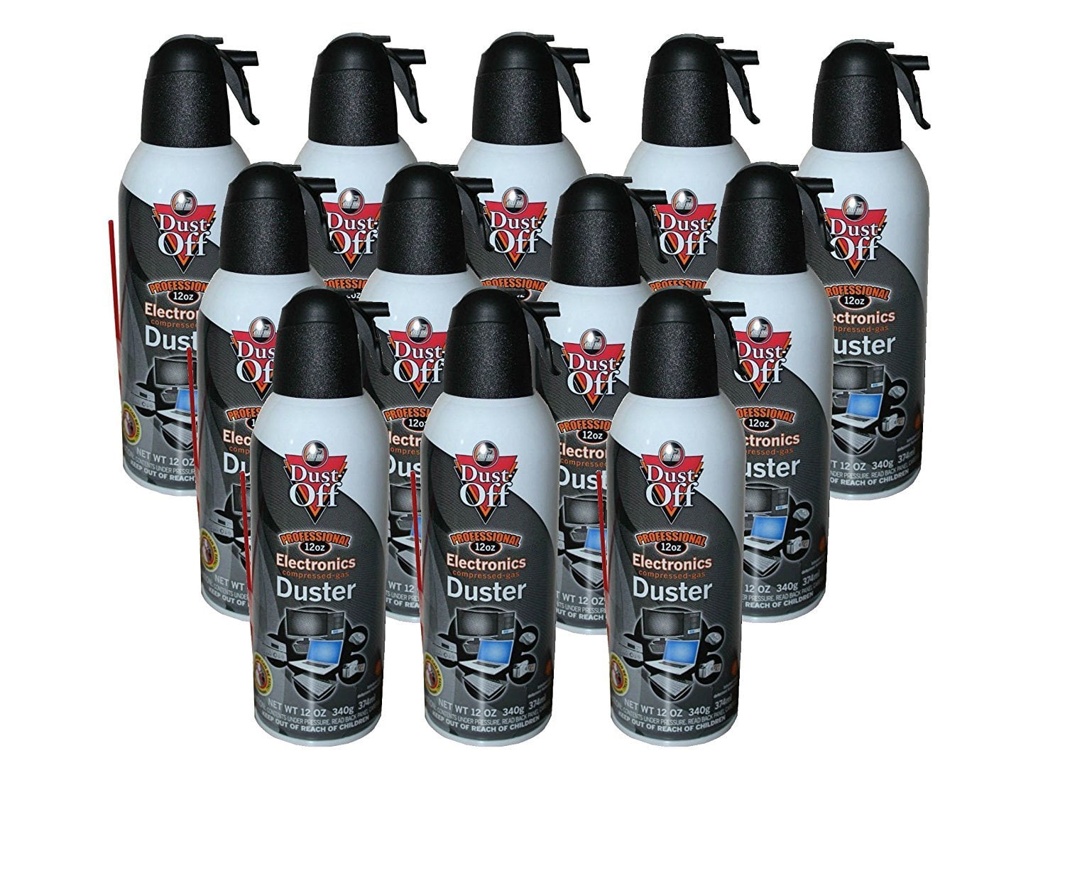 Dust Off Compressed Gas Duster 12 oz. each can (Pack of 12) - Walmart.com