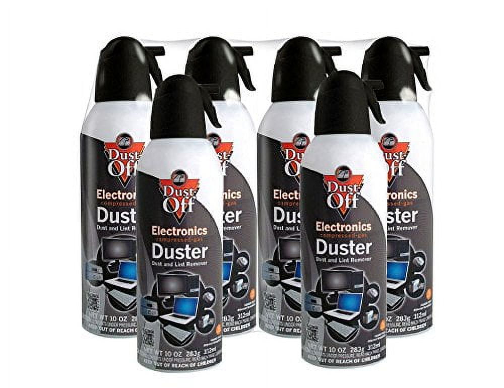 Dust-Off Electronics Cleaning Compressed Gas Duster - 10 oz Cans, 6 ...