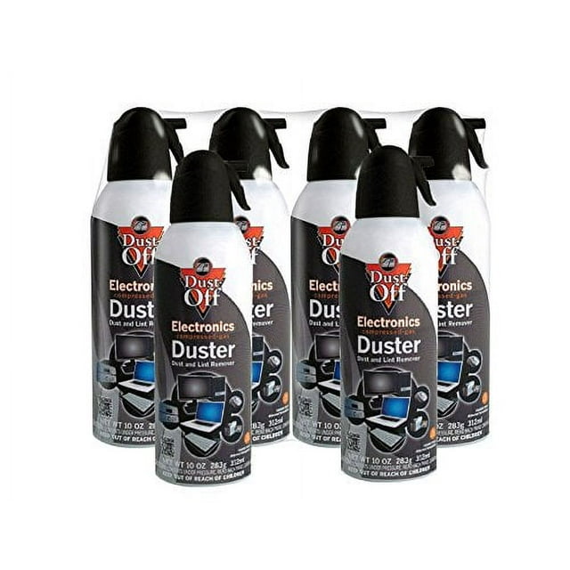Dust-Off Electronics Cleaning Compressed Gas Duster - 10 oz Cans, 6 ...