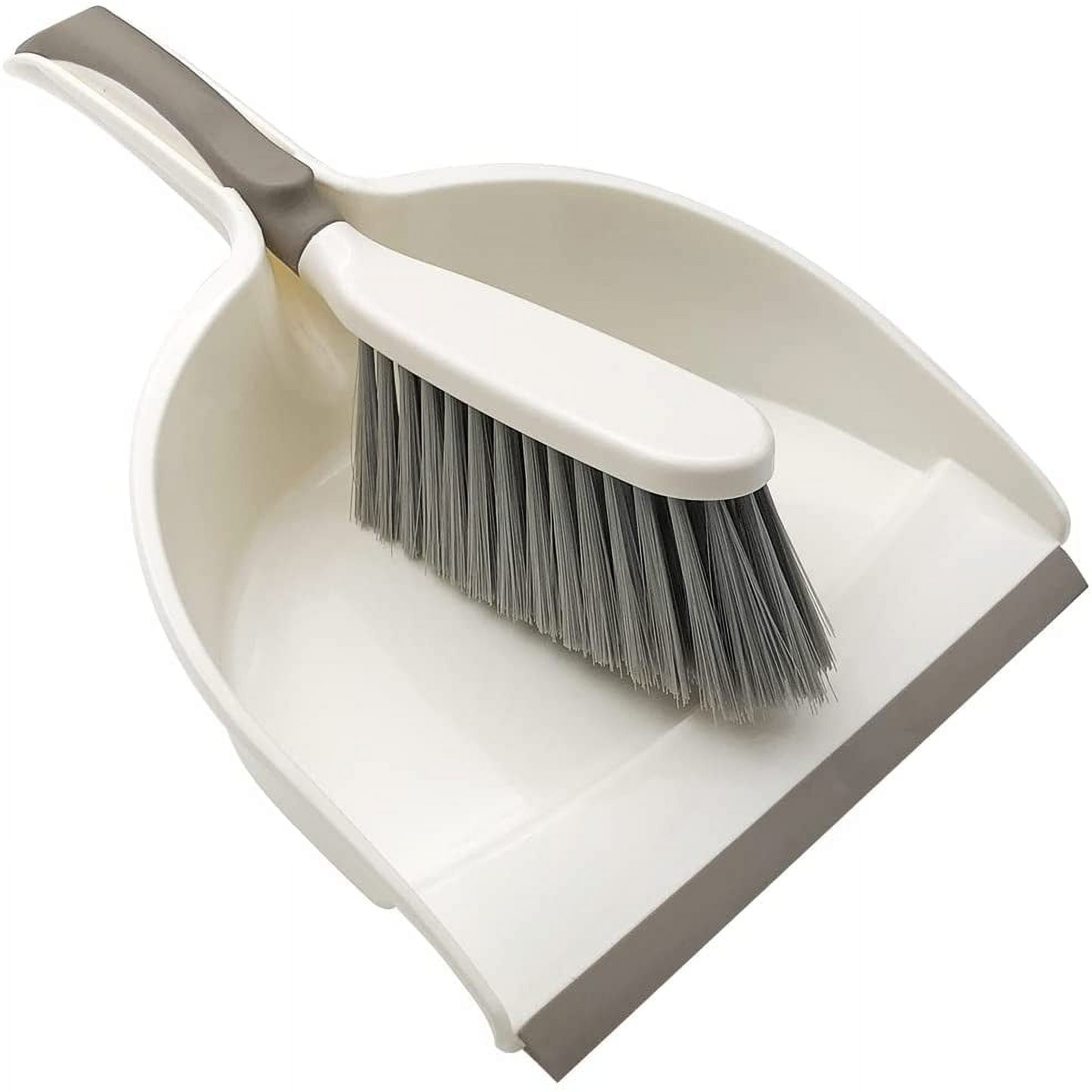 Handheld Dustpan And Brush Set Indoor And Outdoor Rubber Grip Essential Daily Cleaning Tool