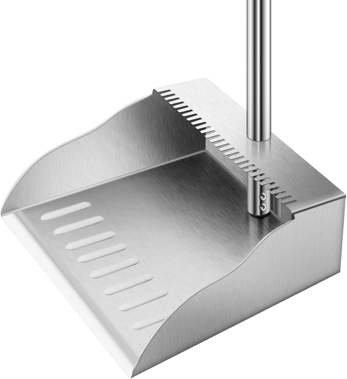Dust Pans with Long Handle,Heavy Duty Metal Dust Pan with Handle ...