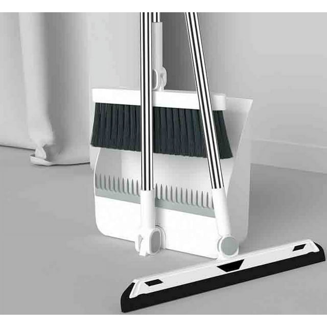 Dust Pans with Long Handle - Heavy Duty Metal Upright Dustpan - Long ...