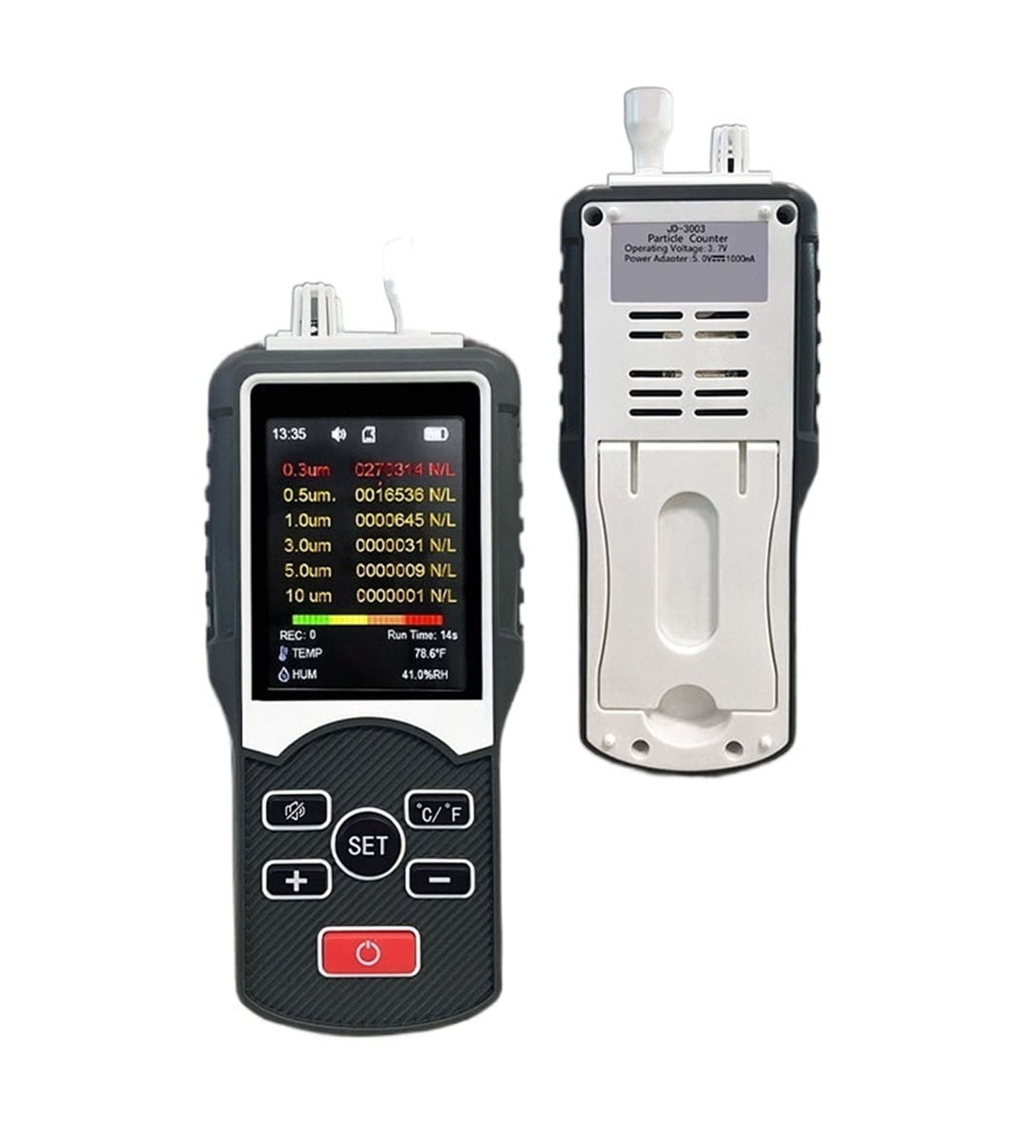 Dust Particle Counter 6-Channel PM2.5 CO2 Detector With Lcd Display ...