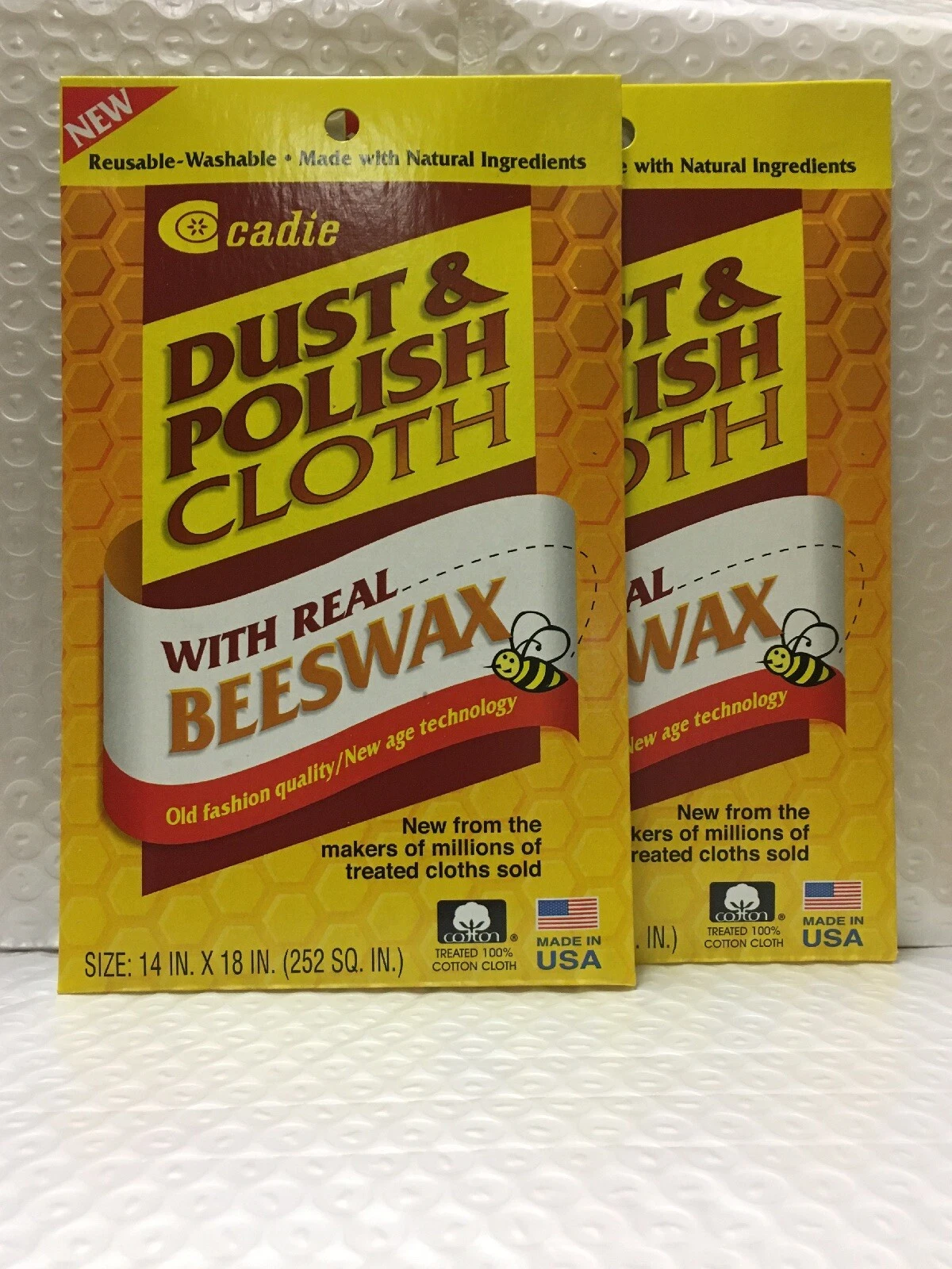 Dust & Polish Cloth With Real Beeswax By Cadie (Set Of 2) - Walmart.com