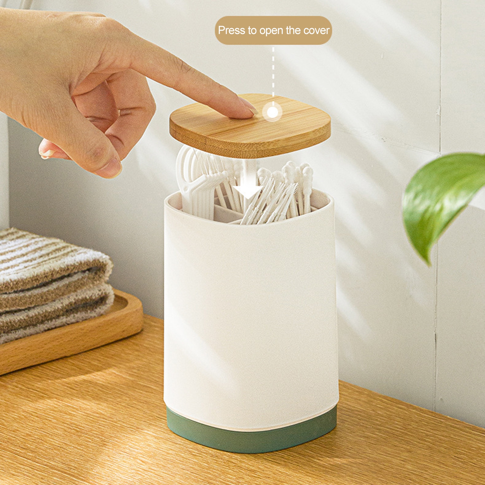 Dust-free Toothpick Holder Toothpick Holder with Hidden Push-to-open ...