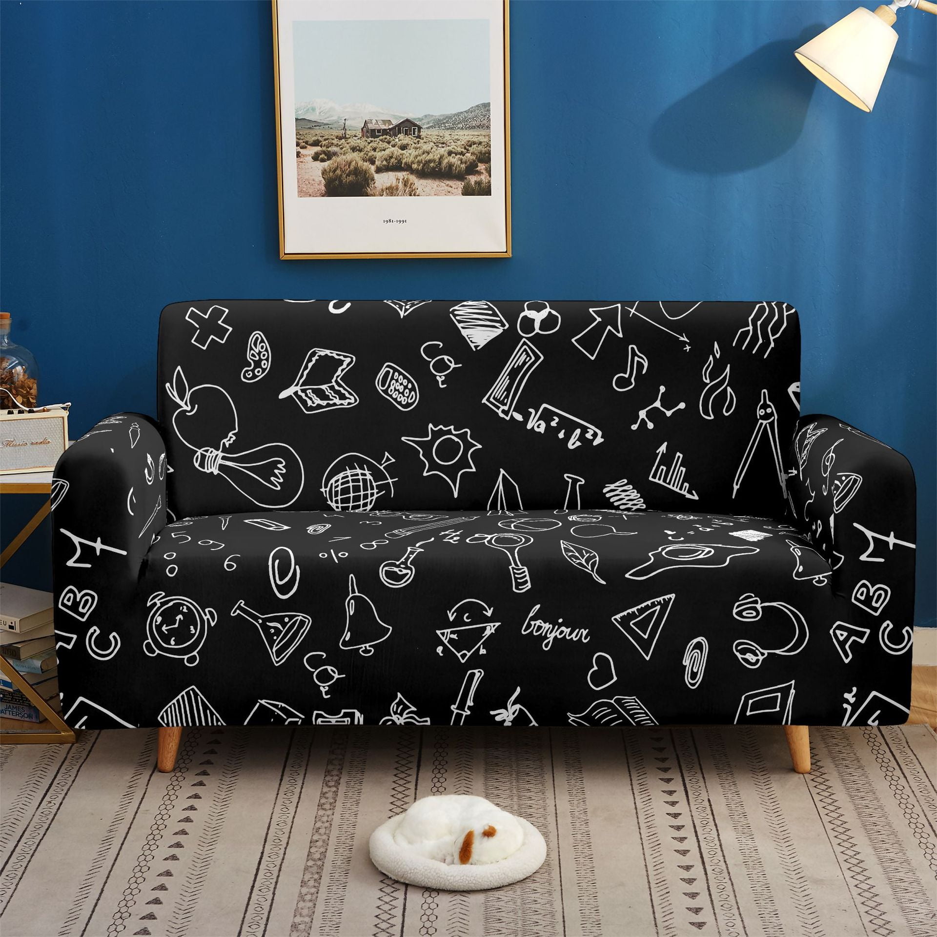 Dust-proof And Non-slip Lazy Sofa Cover Single-pair Three-person ...